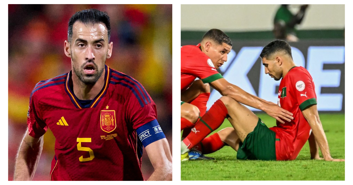 CAN 2023 : Sergio Busquets se moque d’Achraf Hakimi après l’élimination ...